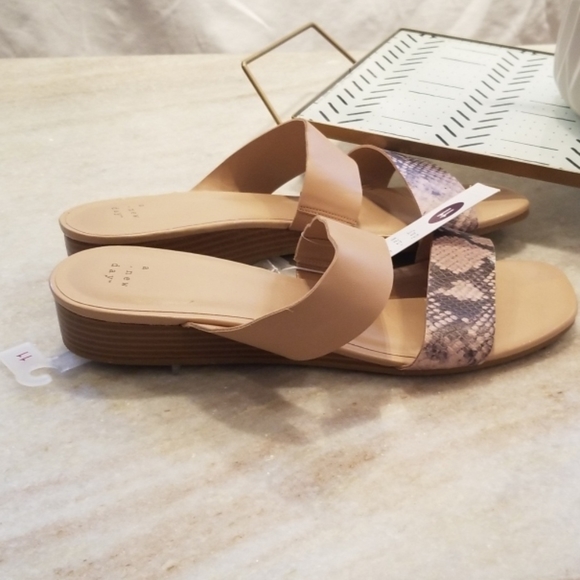 a new day | Shoes | New Tan And Snake Sandals A New Day | Poshmark